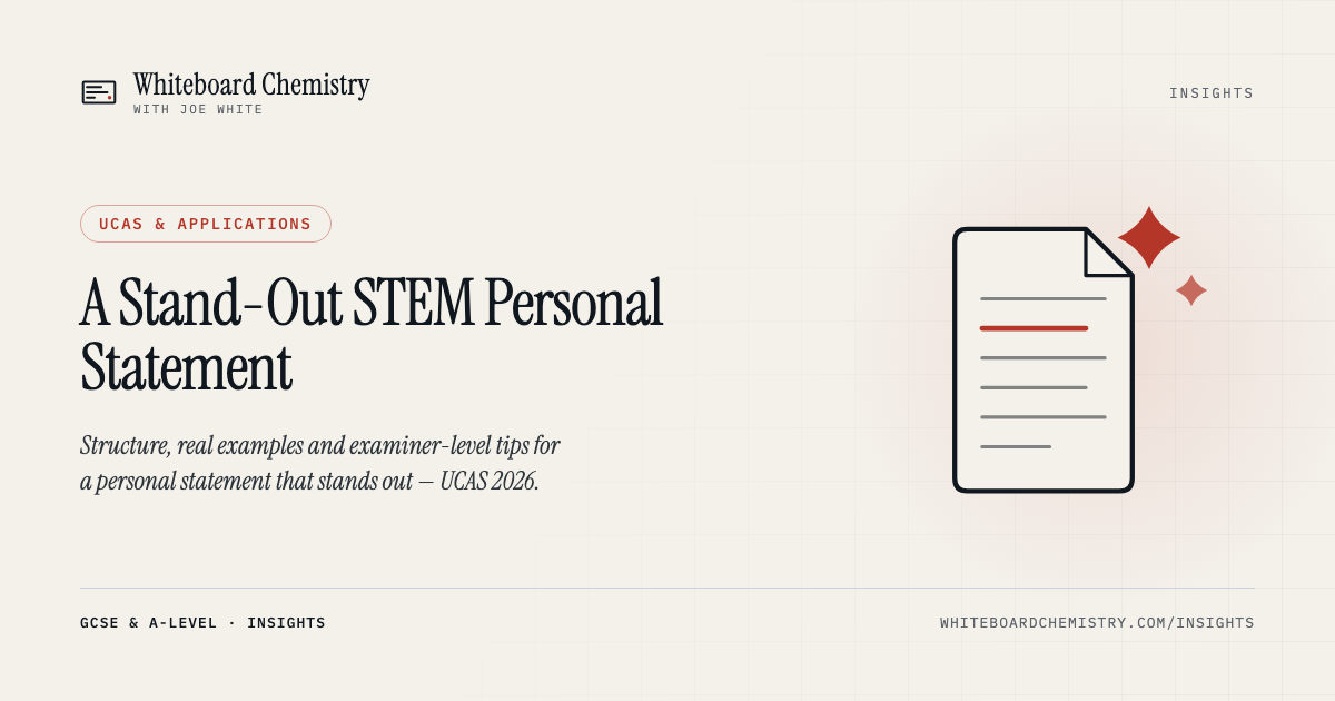 STEM Personal Statement Guide (UCAS 2026) | Whiteboard Chemistry